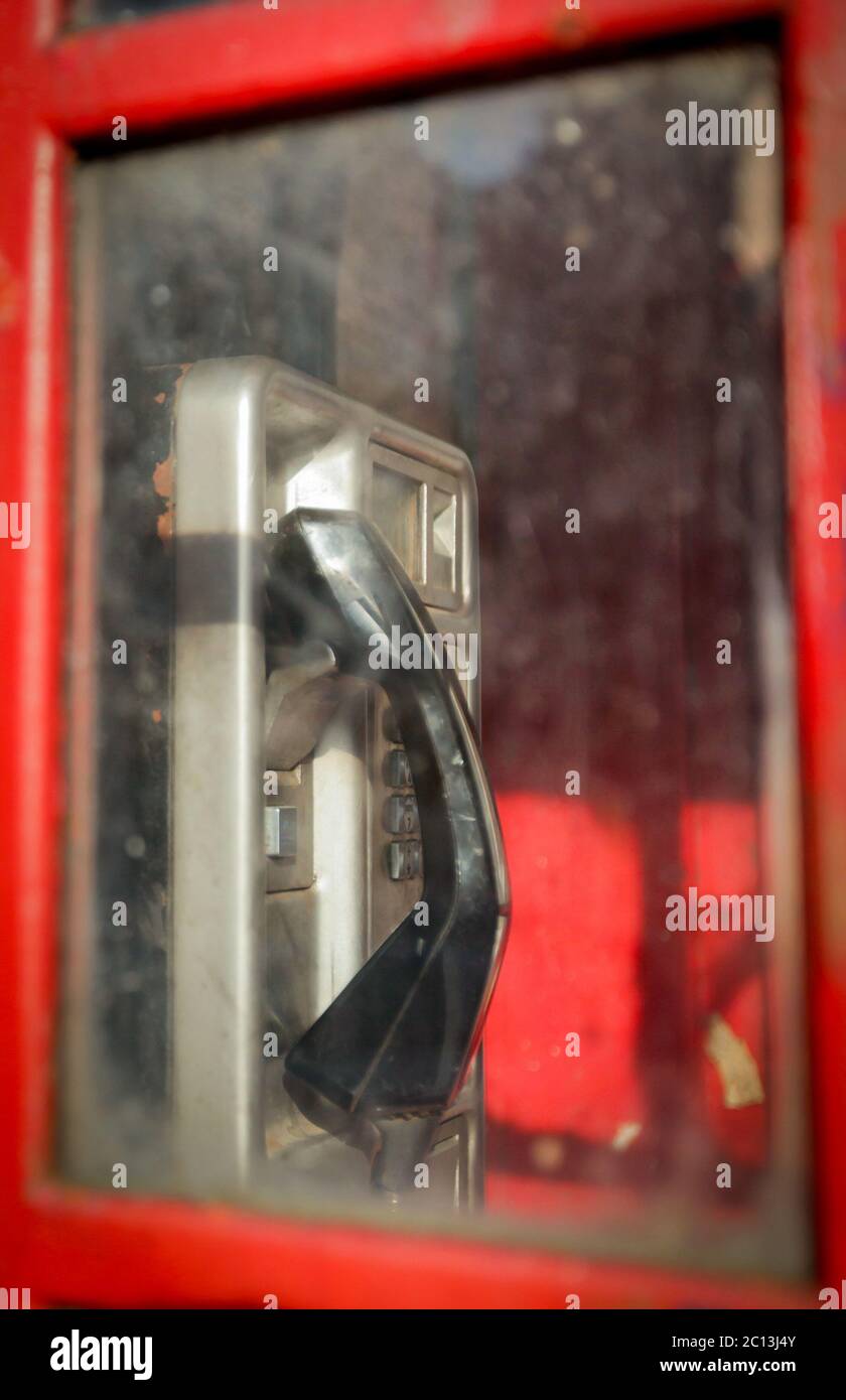 Public phone booth Stock Photo - Alamy