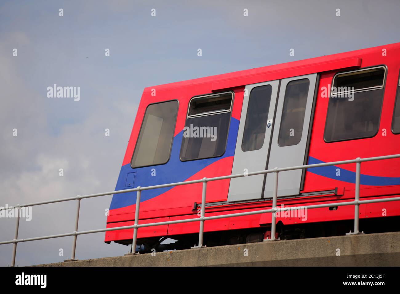 London DLR train Stock Photo - Alamy