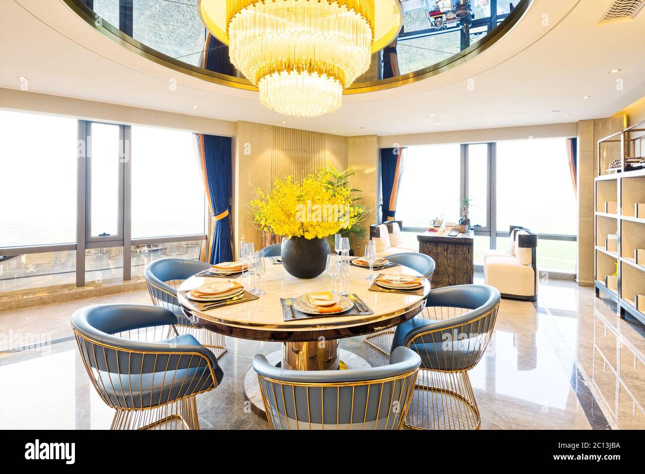 interior of modern dining room Stock Photo - Alamy