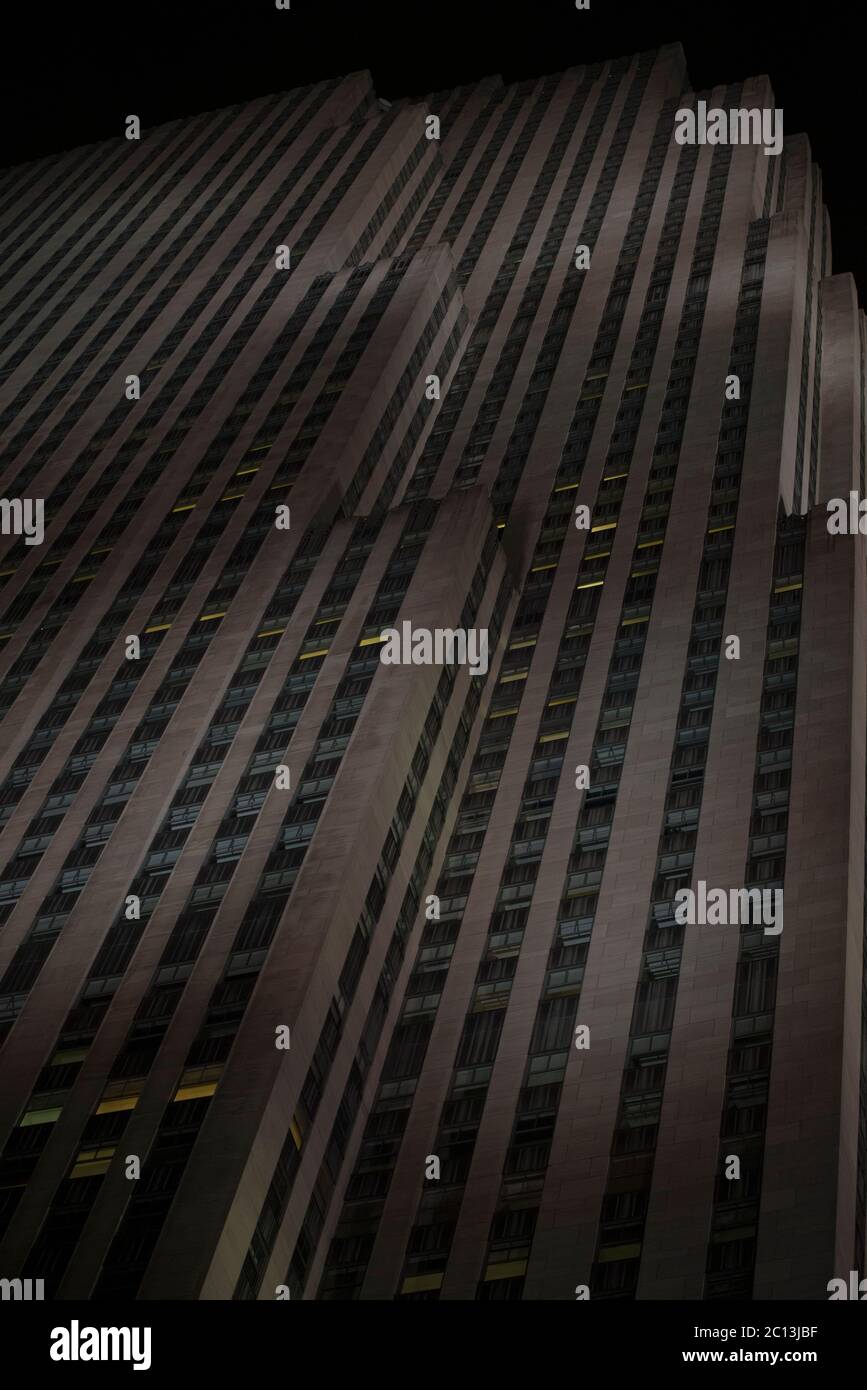 Comcast Building Rockefeller Center New York City Skyscrapers Stock ...