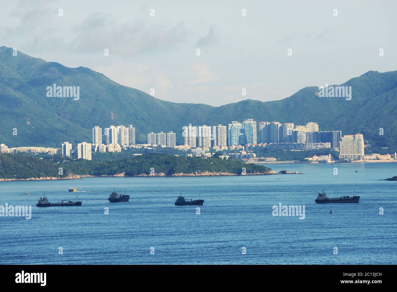 A faraway view of Peng Chau and Discovery Bay in Hong Kong Stock Photo - Alamy