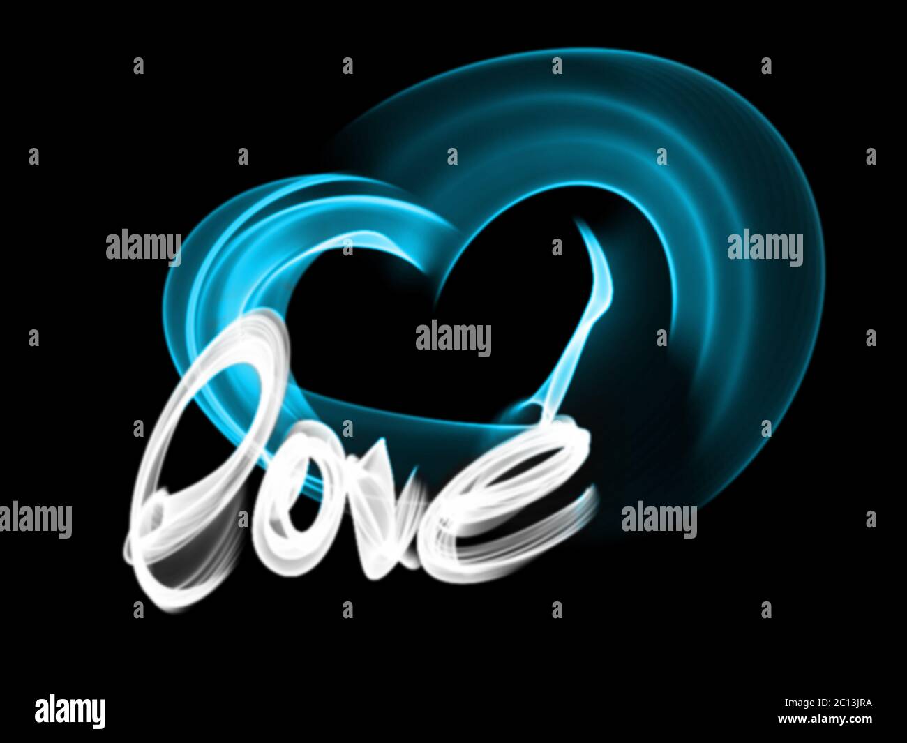 Blue Hearts On Fire Wallpaper