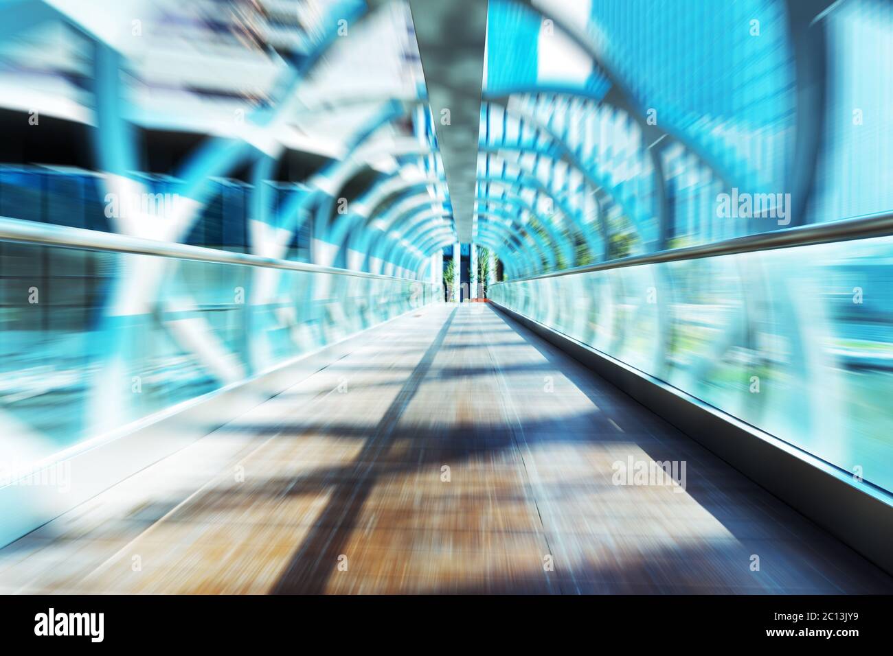 interior of modern corridor with glass ceiling Stock Photo - Alamy