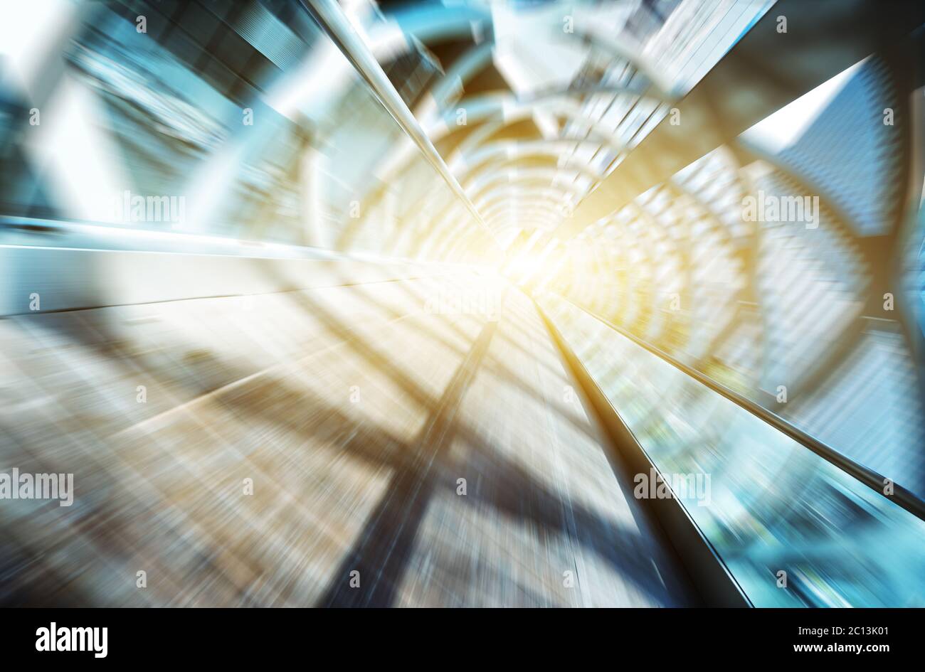 interior of modern corridor with glass ceiling Stock Photo - Alamy