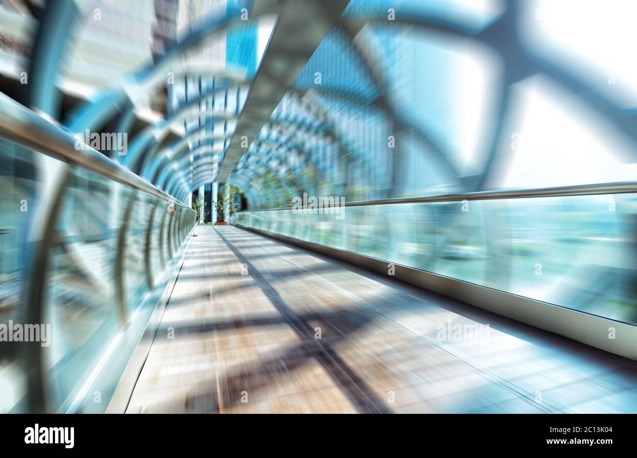 interior of modern corridor with glass ceiling Stock Photo - Alamy