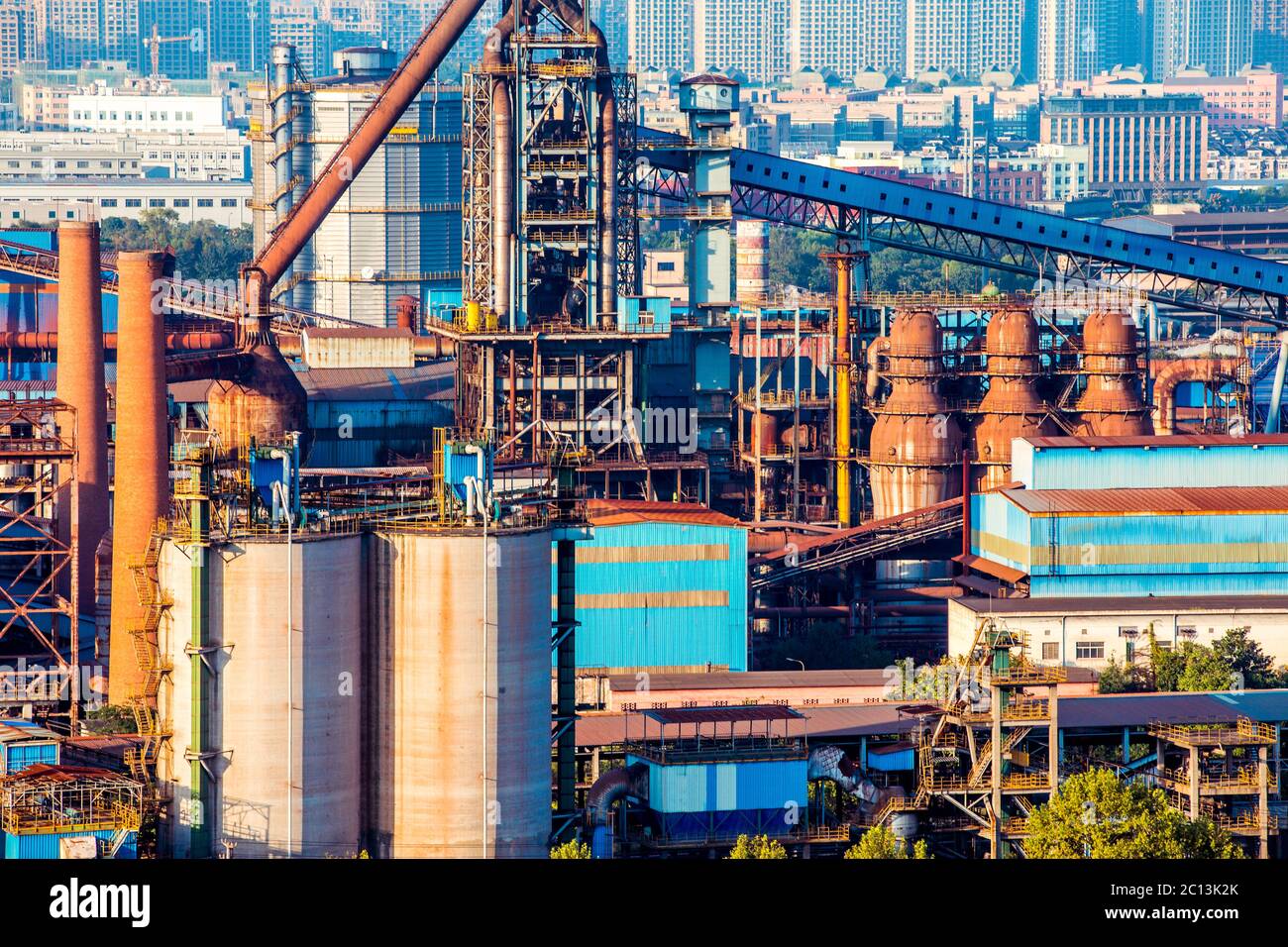 constructions of power plant in steel factory Stock Photo - Alamy