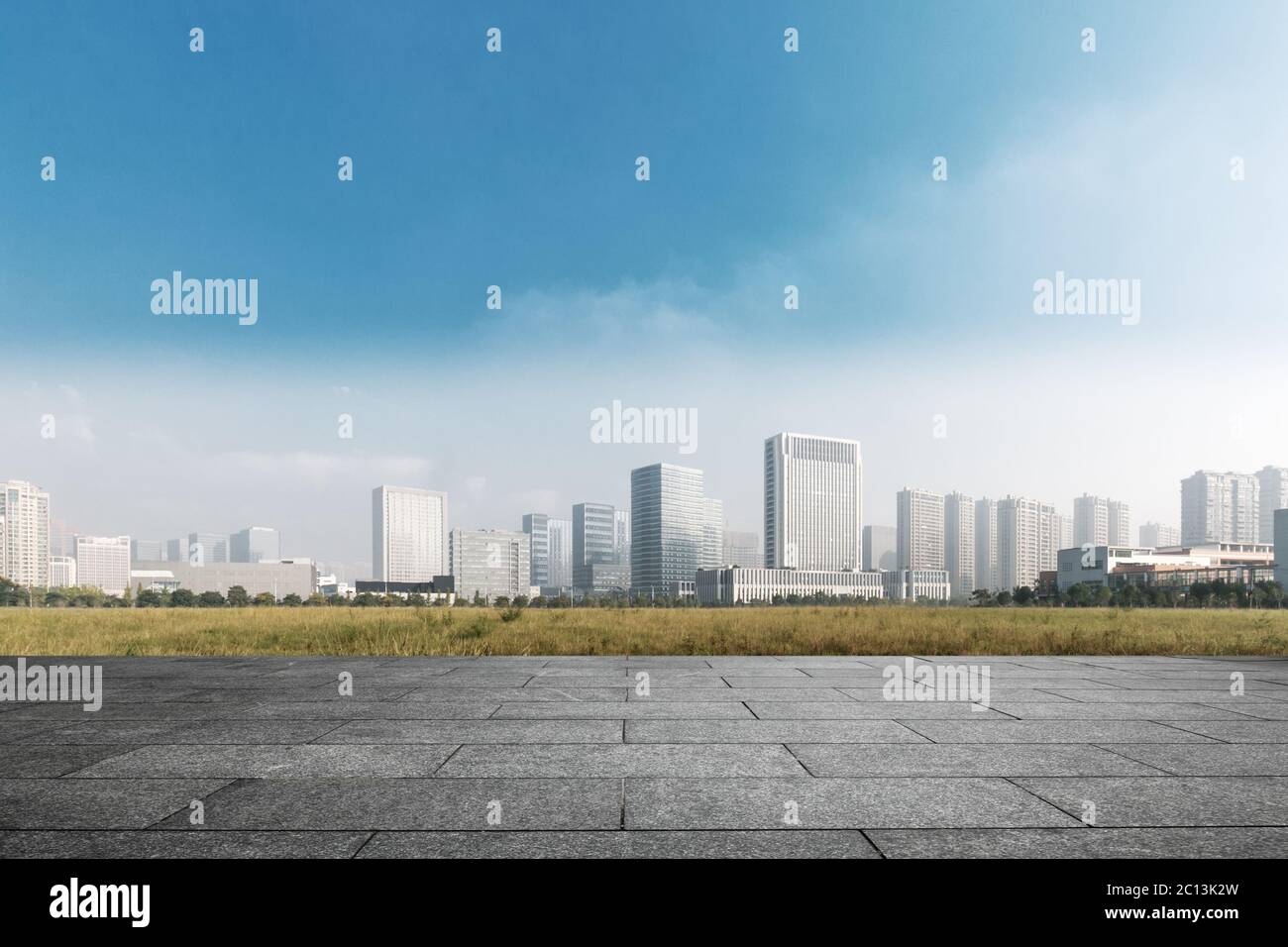 cityscape and skyline of modern city from empty floor Stock Photo - Alamy