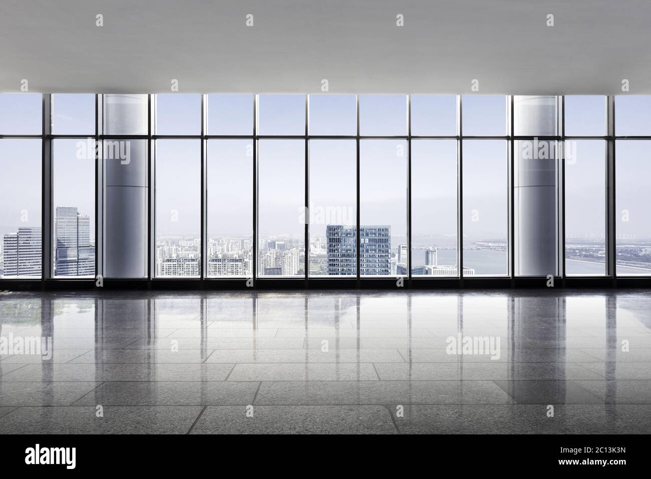 cityscape and skyline of hangzhou new city from window Stock Photo - Alamy
