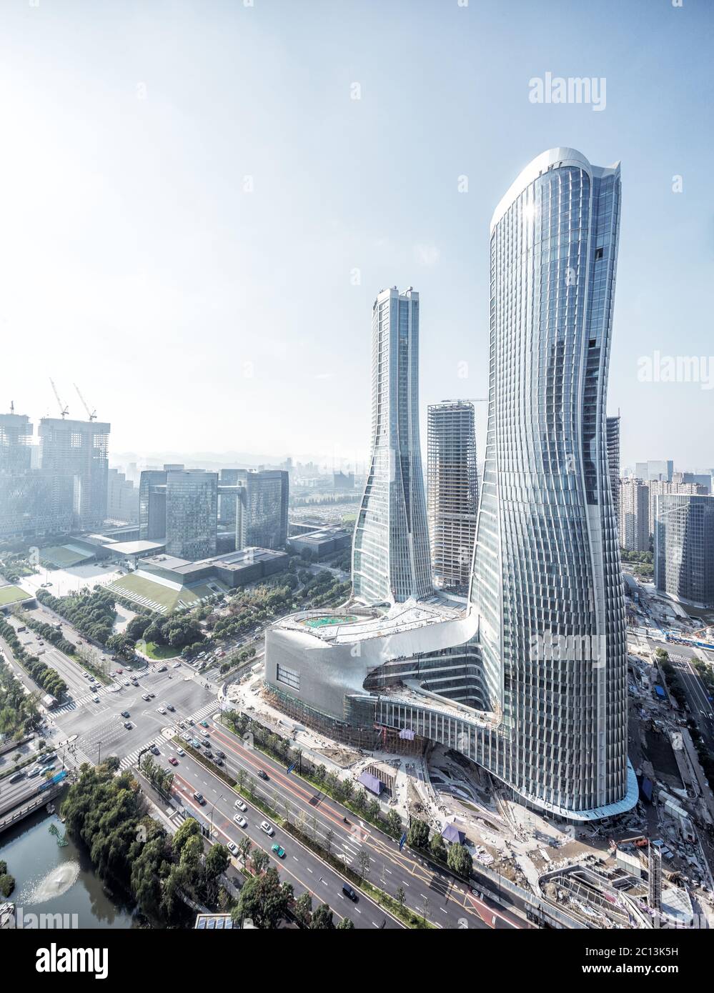 modern abstract buildings in hangzhou new city Stock Photo - Alamy