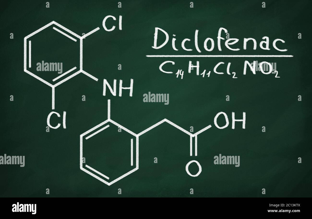 Structural model of Diclofenac Stock Photo - Alamy