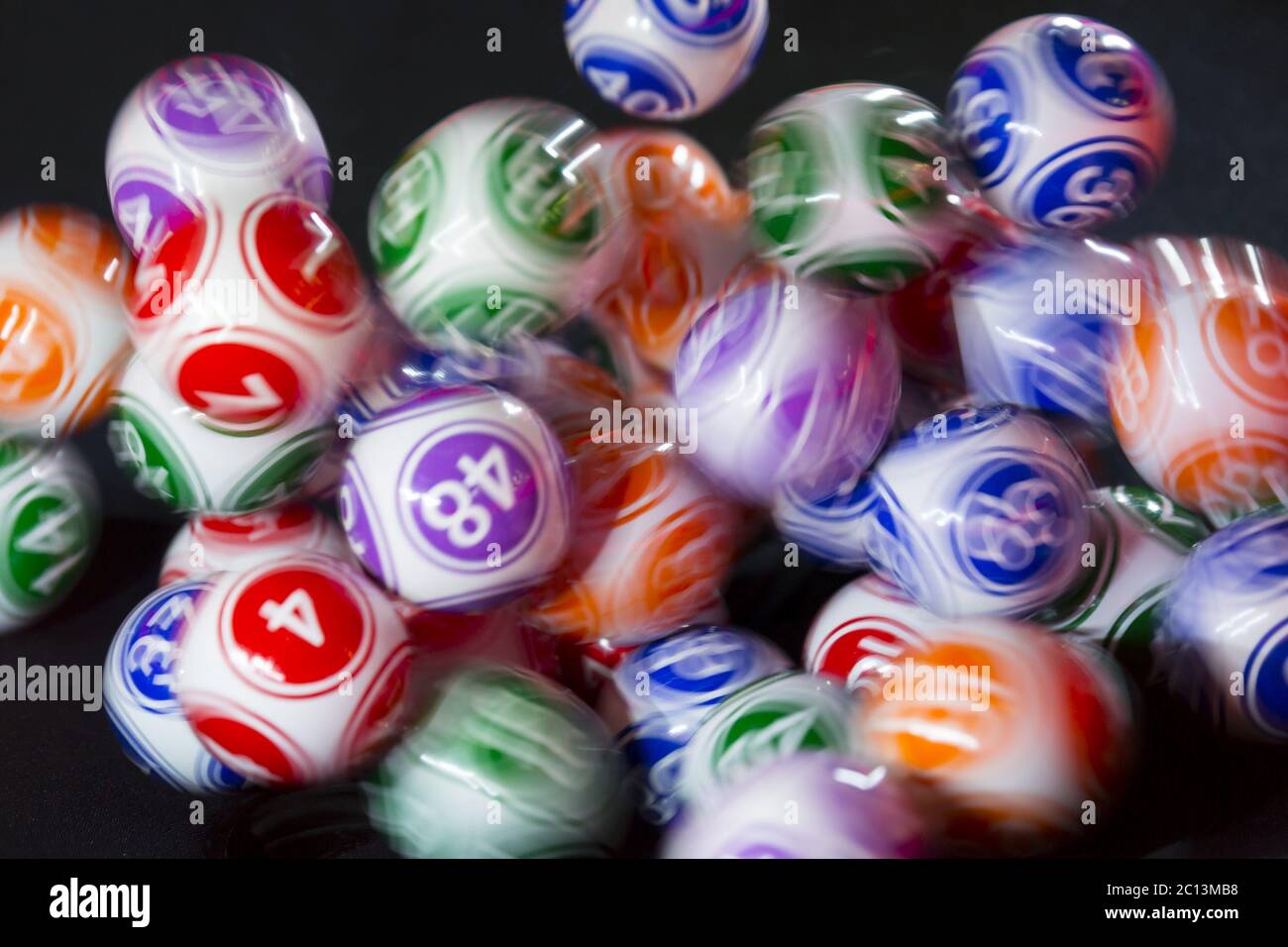 Lottery balls motion hi-res stock photography and images - Alamy
