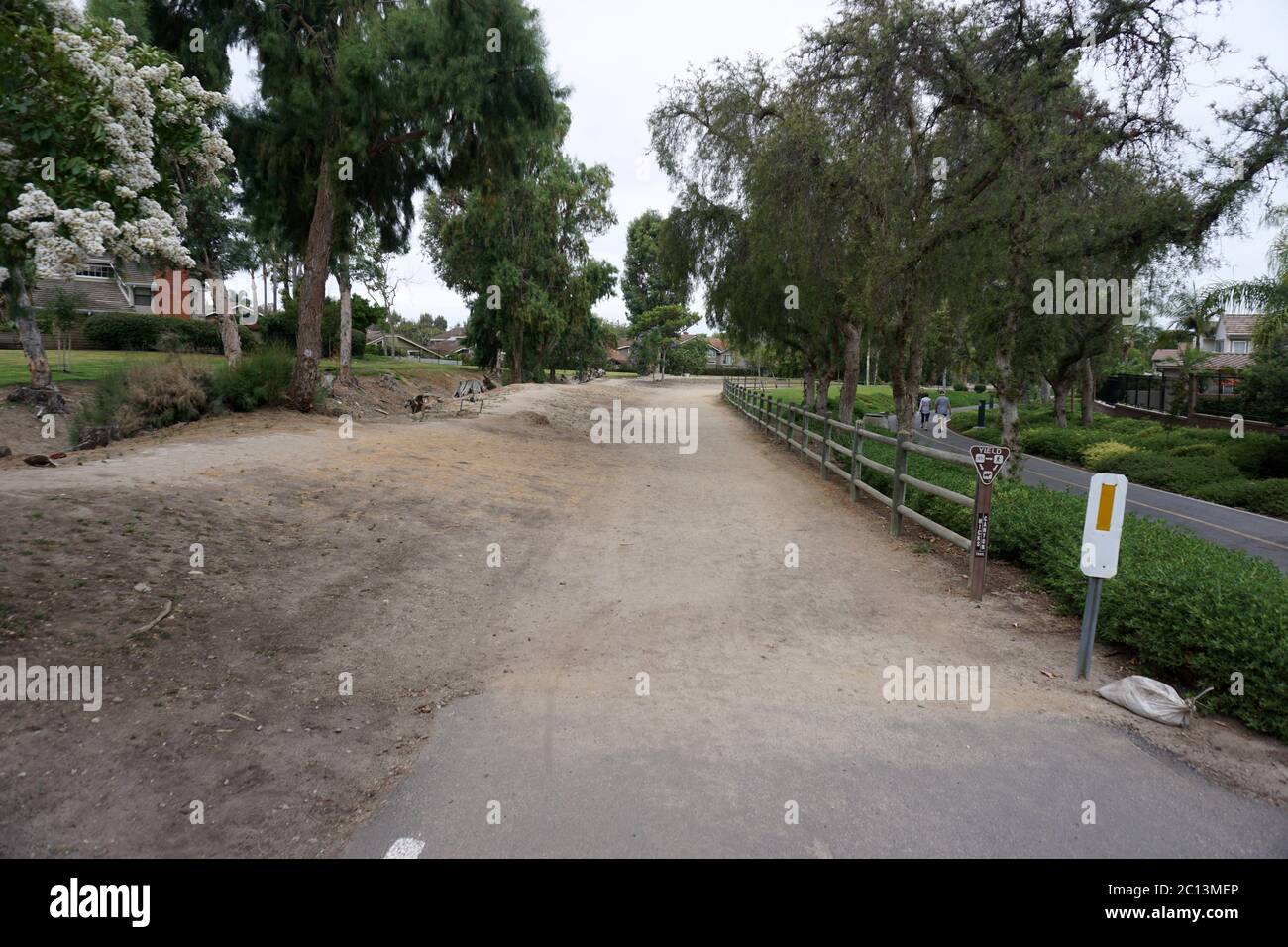 Running and bike path along a Greenbelt Stock Photo - Alamy