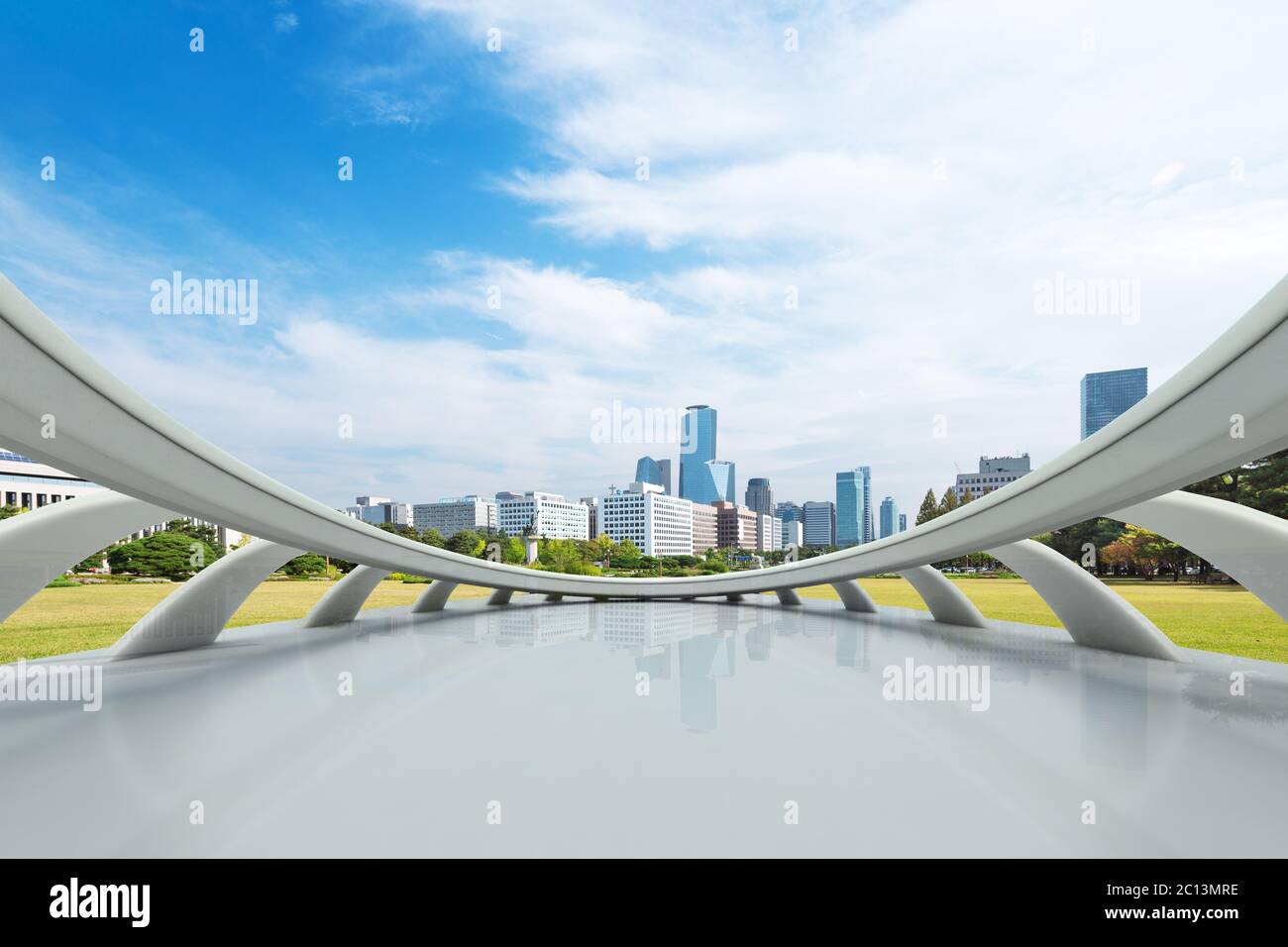 Cityscape and skyline of seoul from abstract window Stock Photo - Alamy