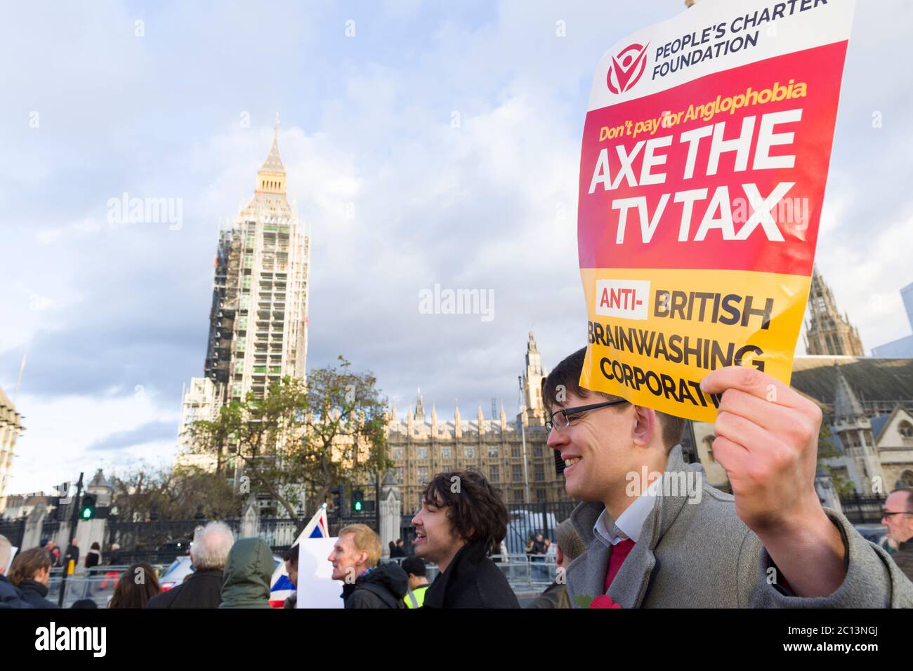 Anti bbc placard hi-res stock photography and images - Alamy