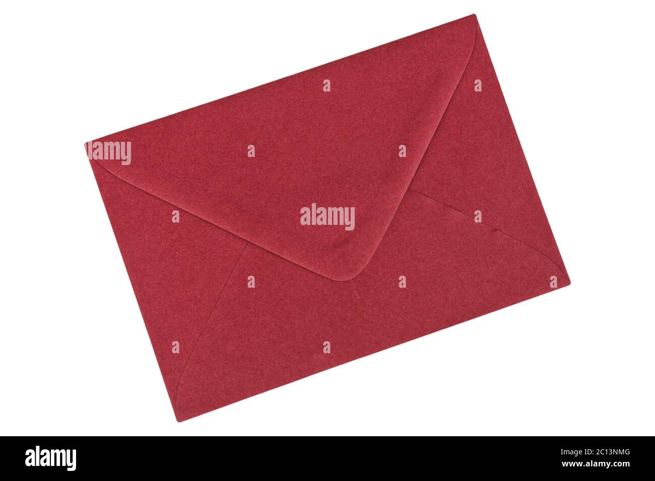 Dark red envelope on a white background Stock Photo - Alamy