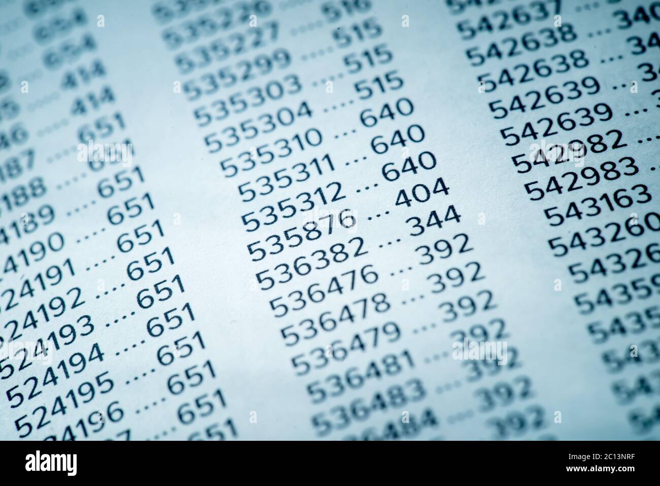 Financial Data Concept with Numbers Stock Photo - Alamy