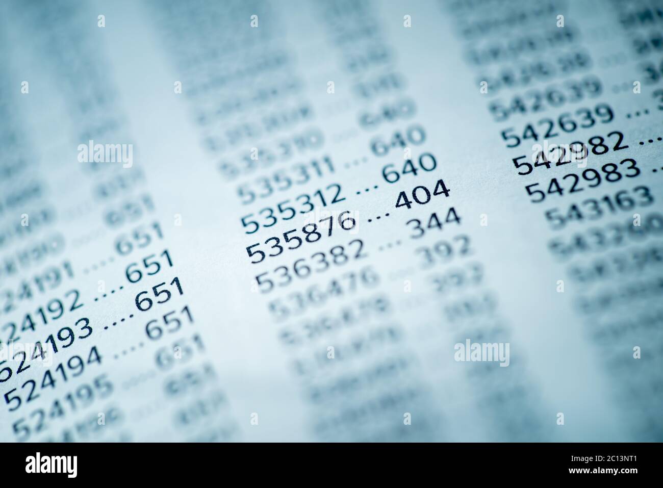Financial Data Concept with Numbers Stock Photo - Alamy