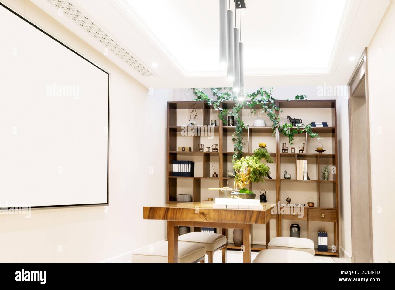 modern study interior Stock Photo - Alamy