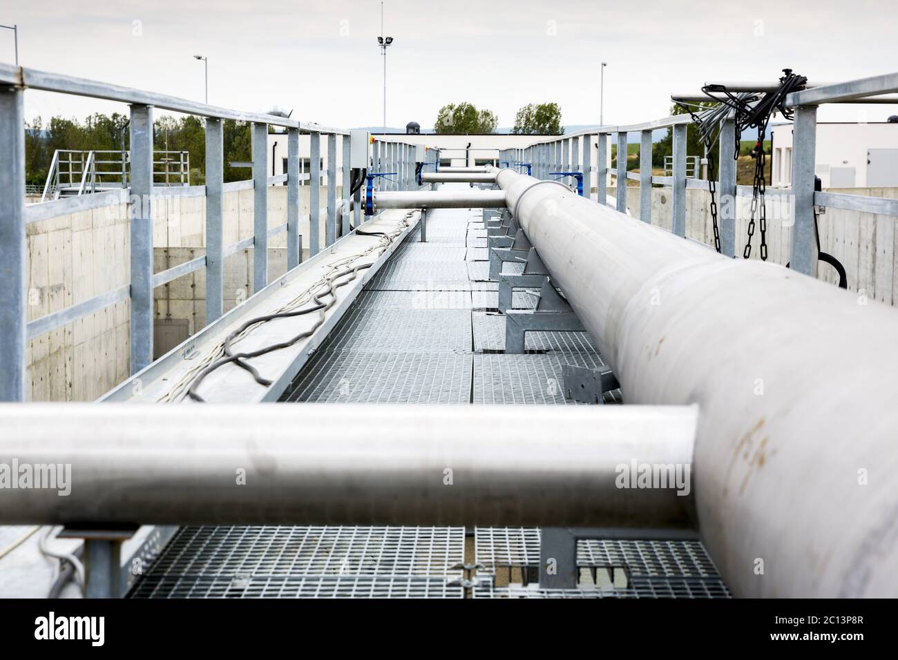 Wastewater treatment Water pumping station Stock Photo - Alamy