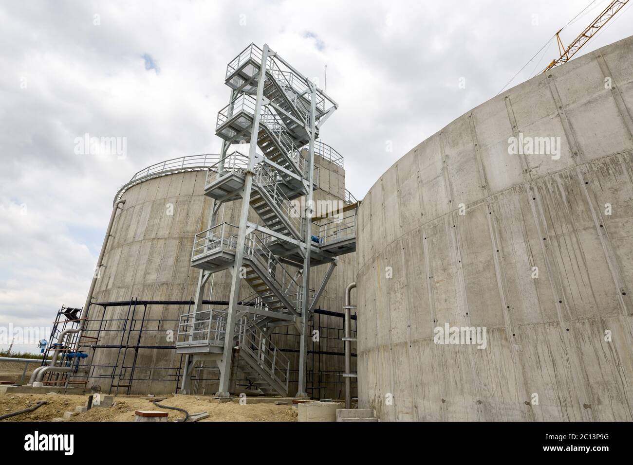 Wastewater treatment plant Water tank Stock Photo - Alamy