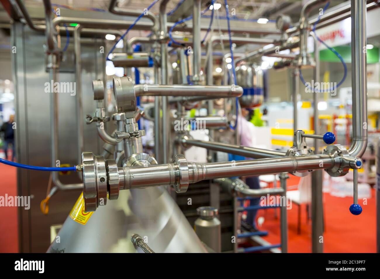 Milk pasteurization system Stock Photo - Alamy
