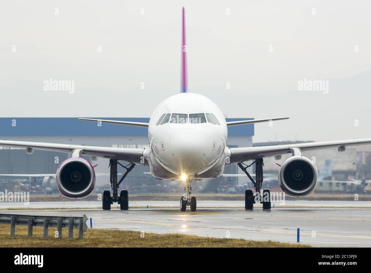 Airplane on the runway Stock Photo - Alamy