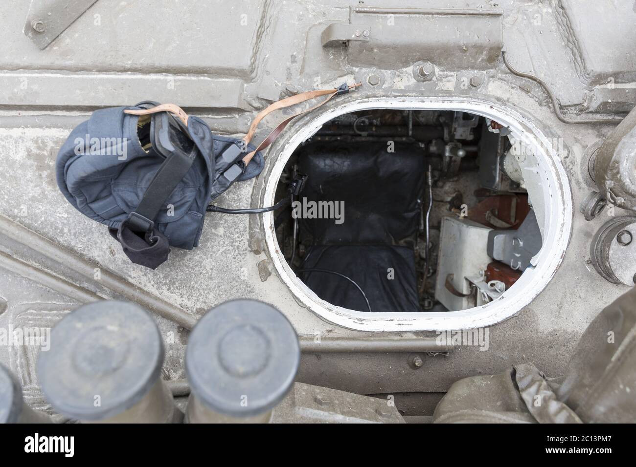 Bulgarian army battle tank from above Stock Photo - Alamy