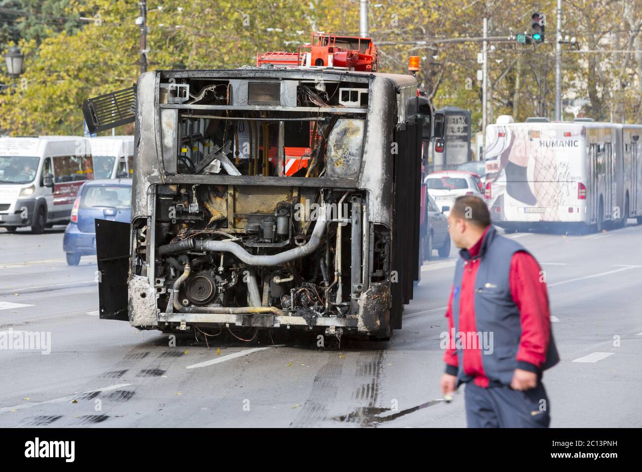 Bus Destroyed By Fire High Resolution Stock Photography and Images - Alamy