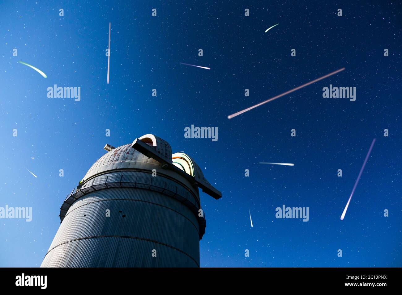 Astronomical Observatory under the night sky stars Stock Photo - Alamy