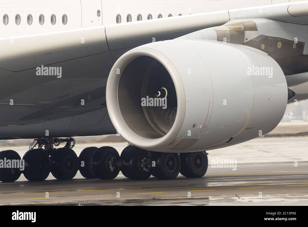 Airbus A380 airplane engine Stock Photo - Alamy