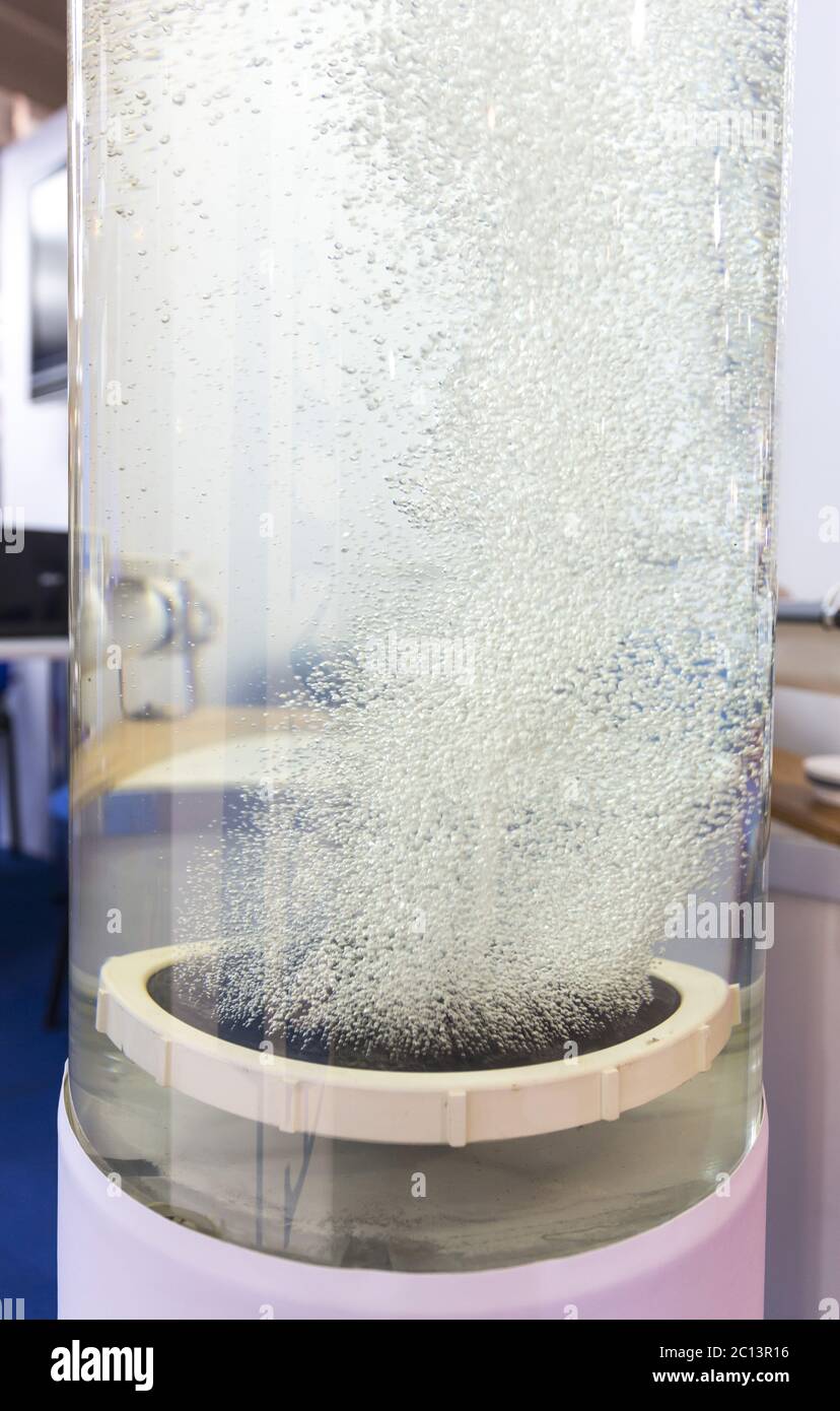 Water filtration bubbles in a water tube Stock Photo - Alamy