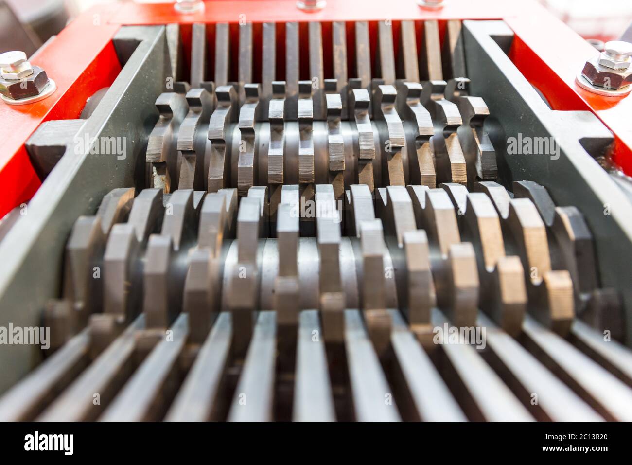 Steel blades of a cutting machine Stock Photo - Alamy