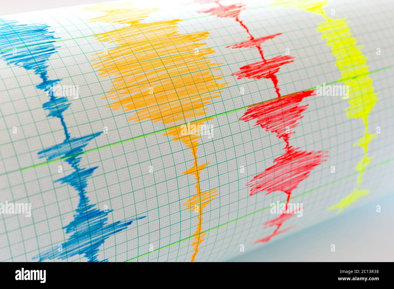 Seismological device sheet - Seismometer Stock Photo - Alamy