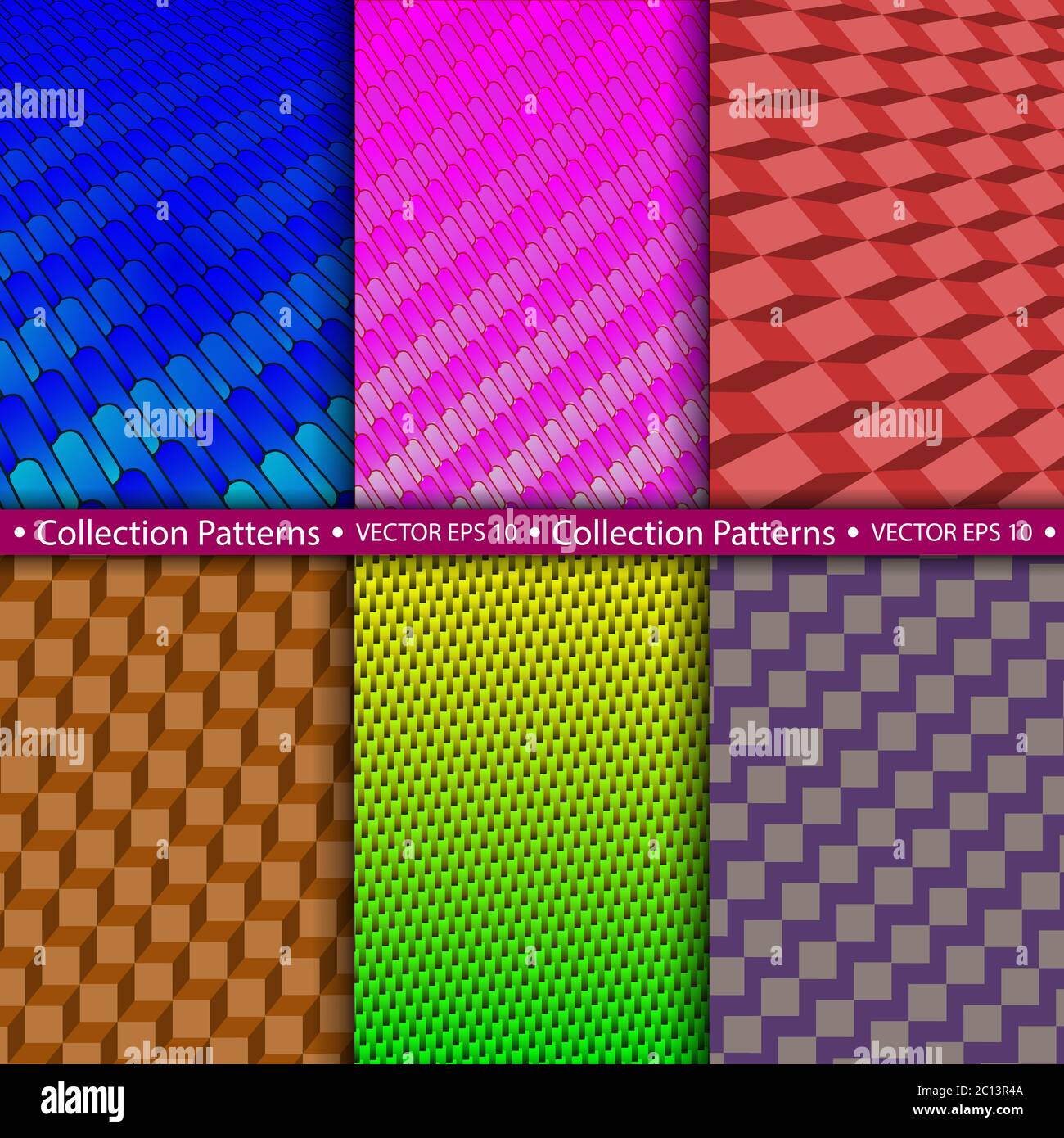 Vector set of patterns for textile design and decoration, packaging and ...