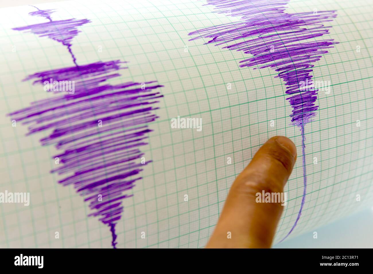 Seismological device sheet - Seismometer Stock Photo - Alamy