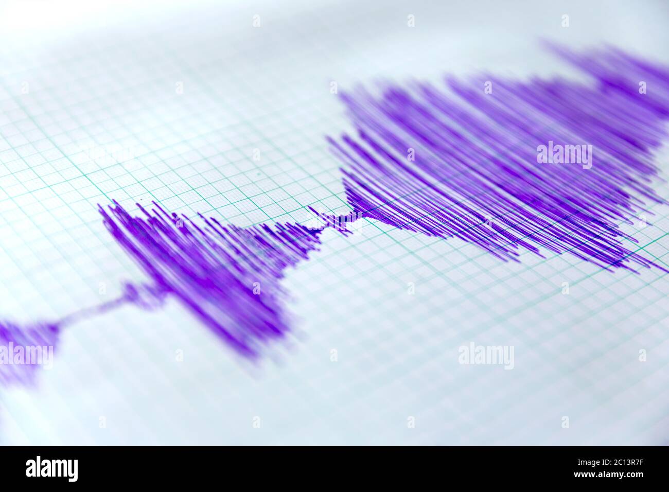 Seismological device sheet - Seismometer Stock Photo - Alamy