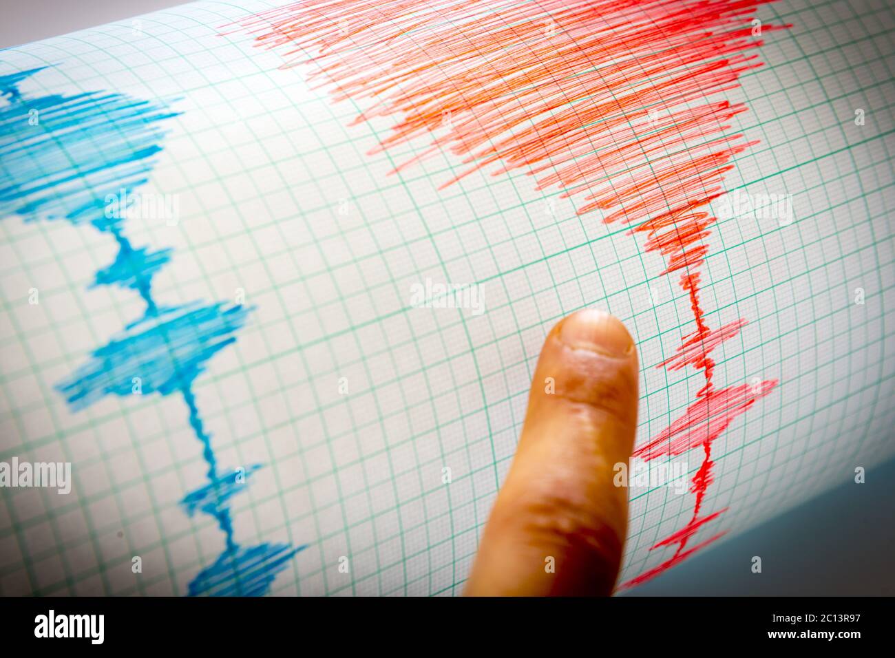 Seismological device sheet - Seismometer vignette Stock Photo - Alamy
