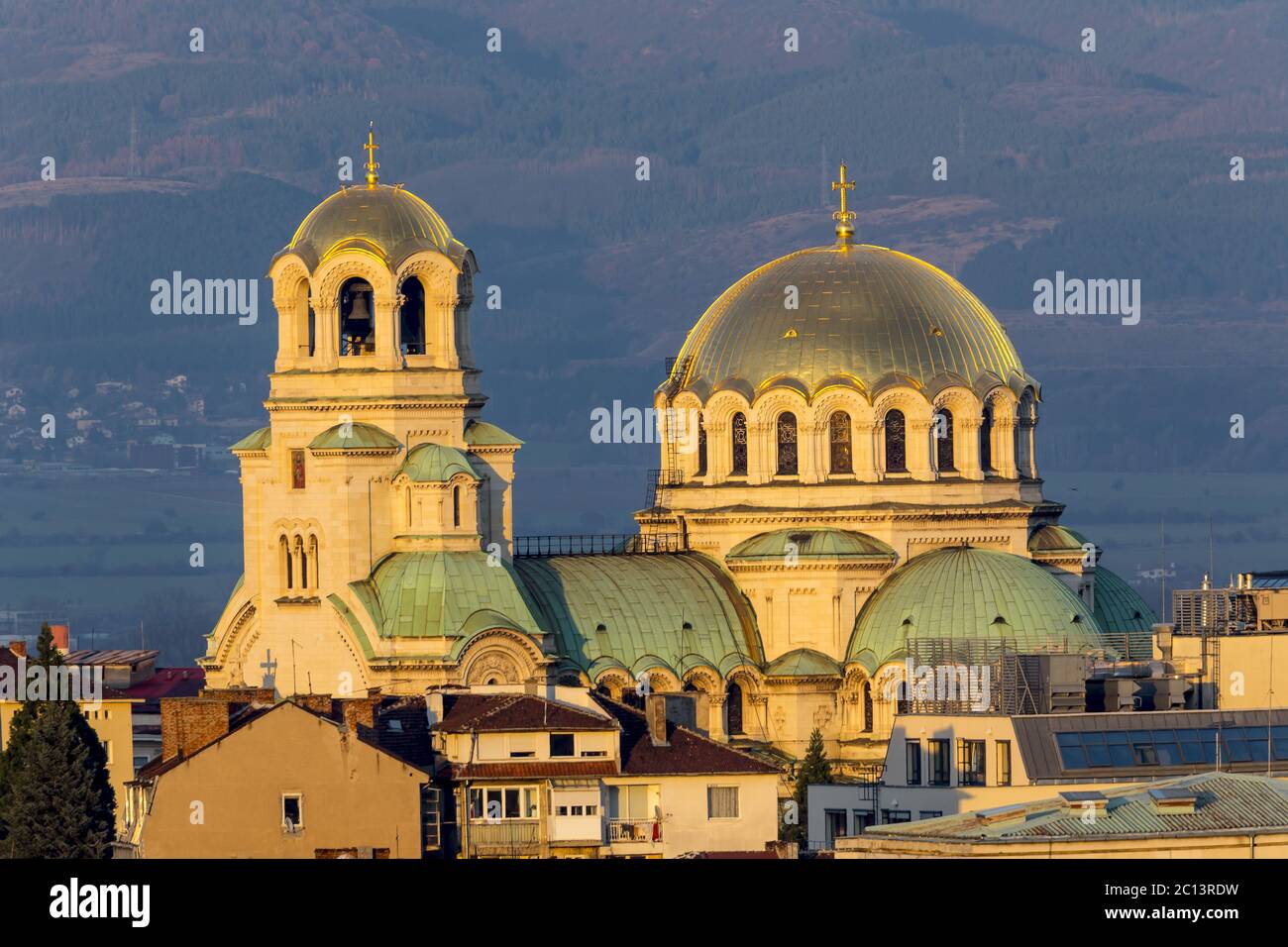 Alexander Nevsky cathedral sunset Stock Photo - Alamy
