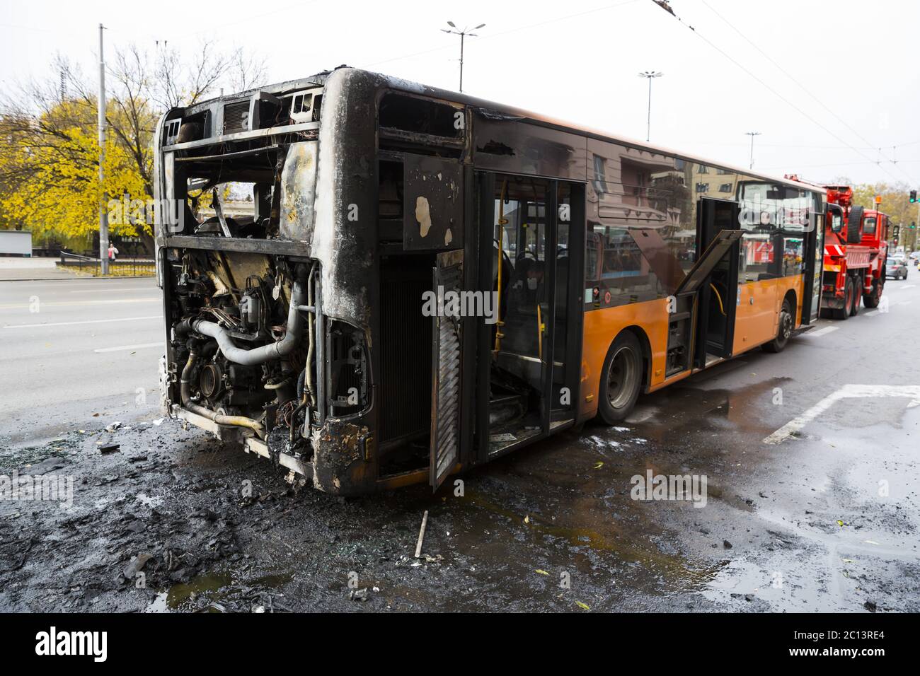 Bus Destroyed By Fire High Resolution Stock Photography and Images - Alamy