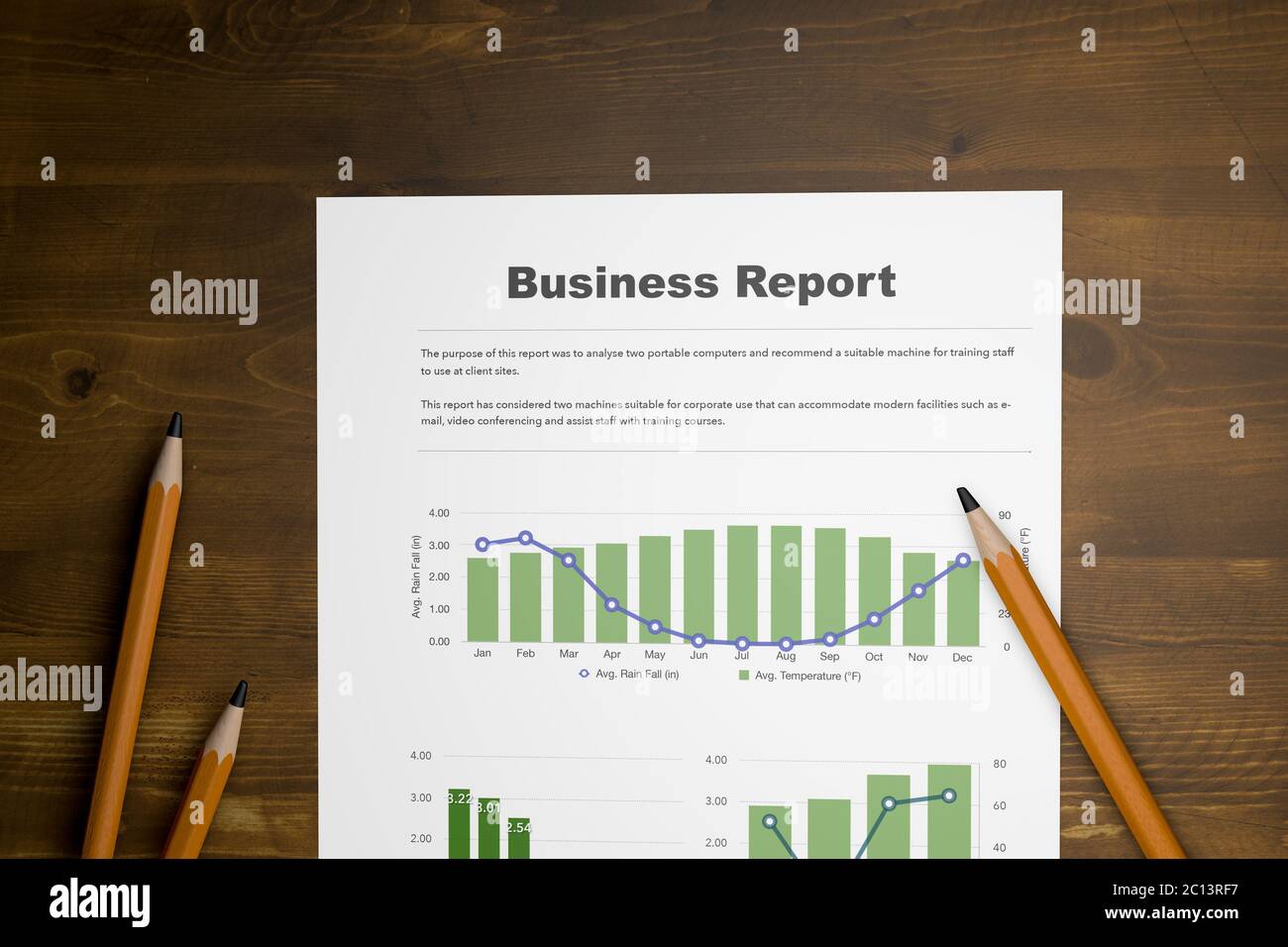 Report with pencil hi-res stock photography and images - Alamy