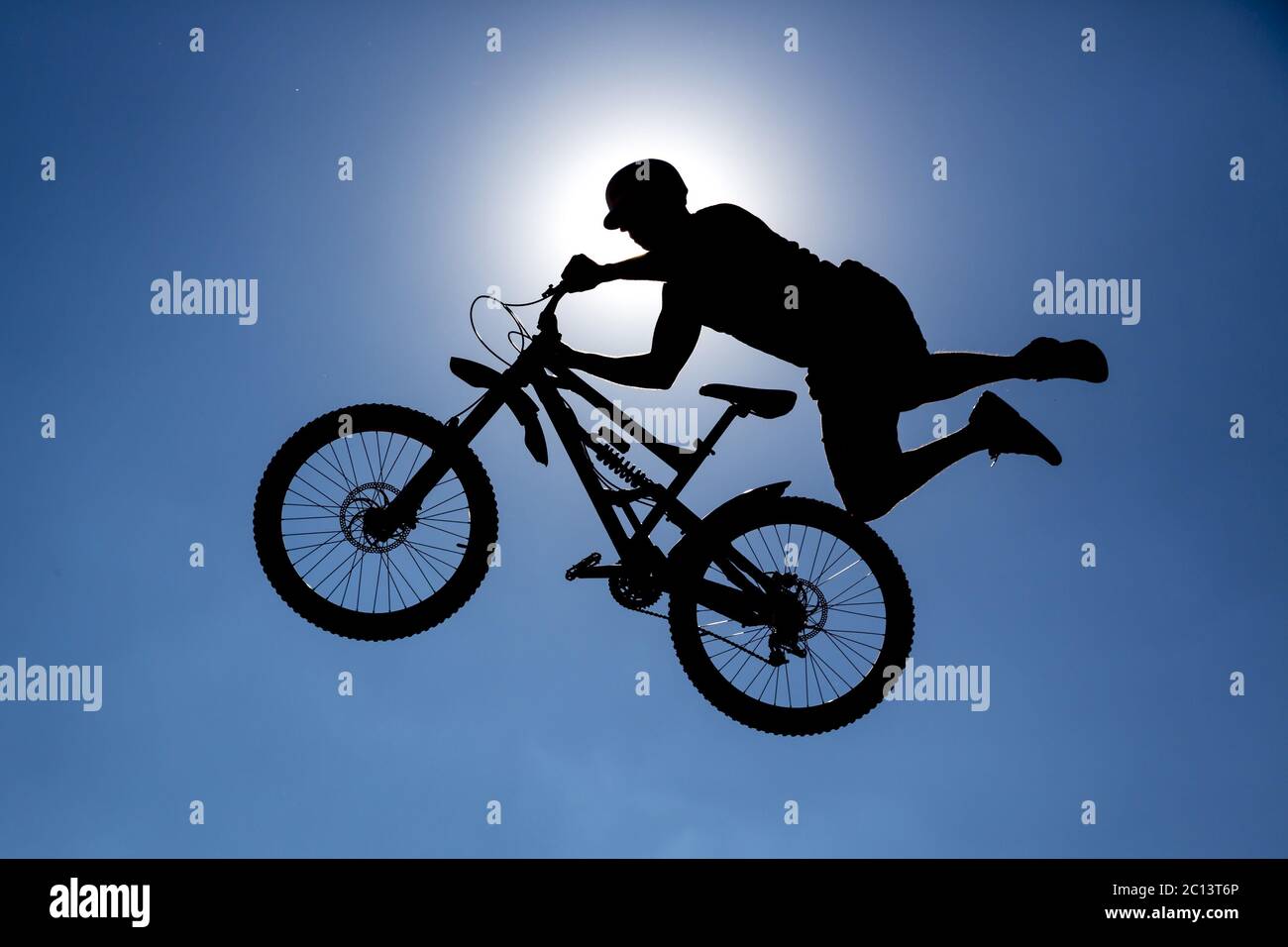 Mountain Bike Jump Silhouette