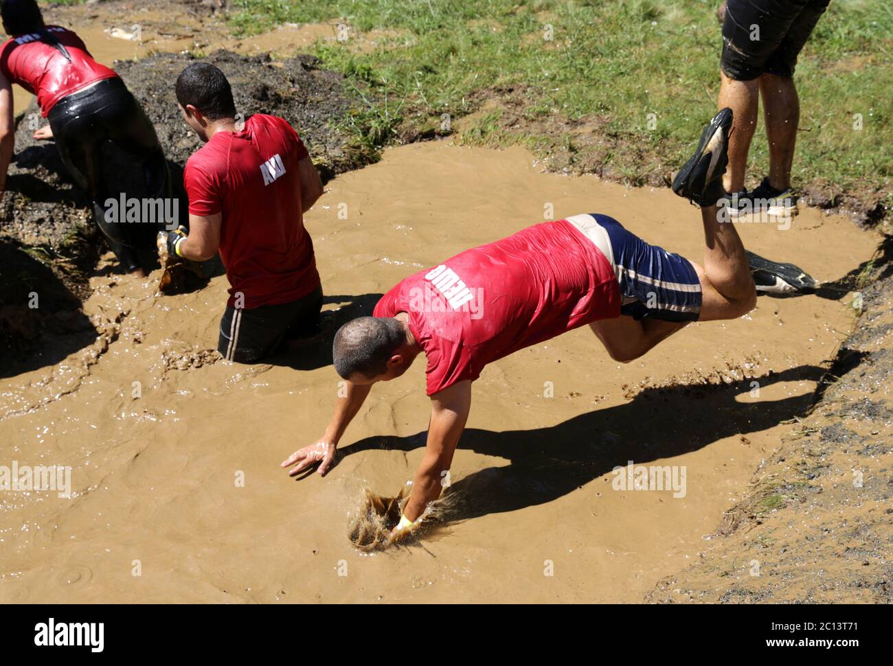 Team jumping test hi-res stock photography and images - Alamy