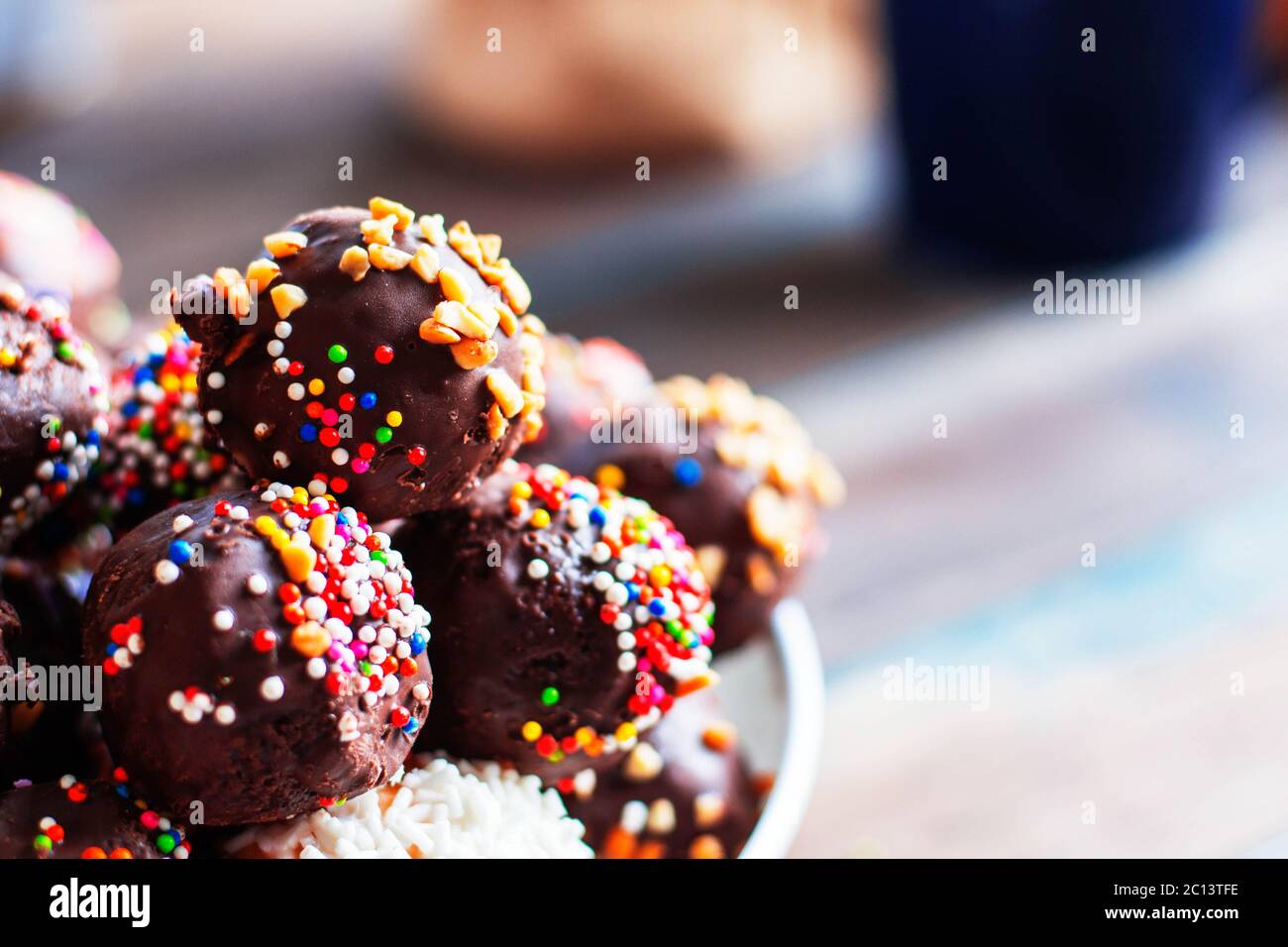 colorful of chocolate in restaurants Stock Photo - Alamy