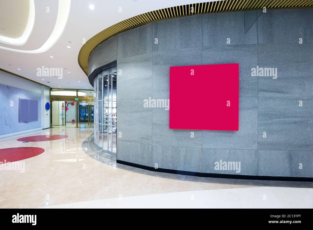 corridor in modern shopping mall Stock Photo - Alamy