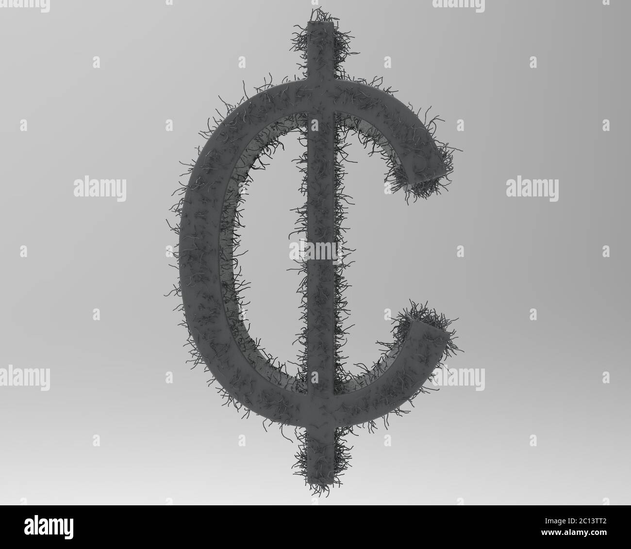 Cent symbol sign isolated centas sent 3d render Stock Photo - Alamy