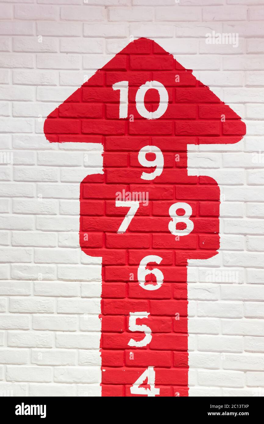 wall with painted number Stock Photo - Alamy