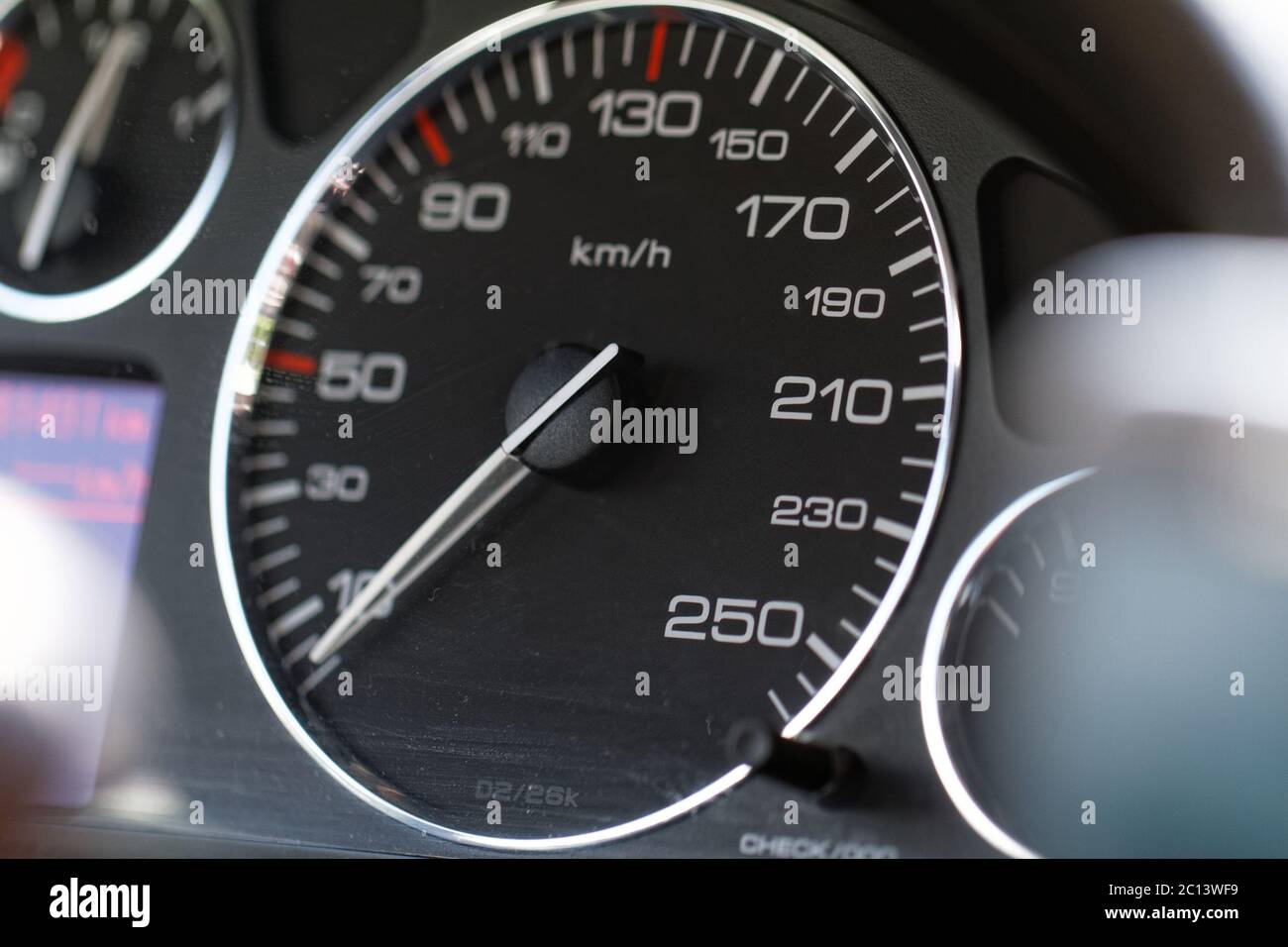 Photo of a black speedometer in the car Stock Photo - Alamy