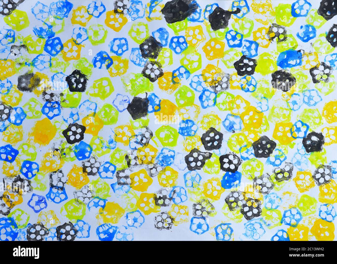 texture made with lady's finger cross section and paint Stock Photo - Alamy