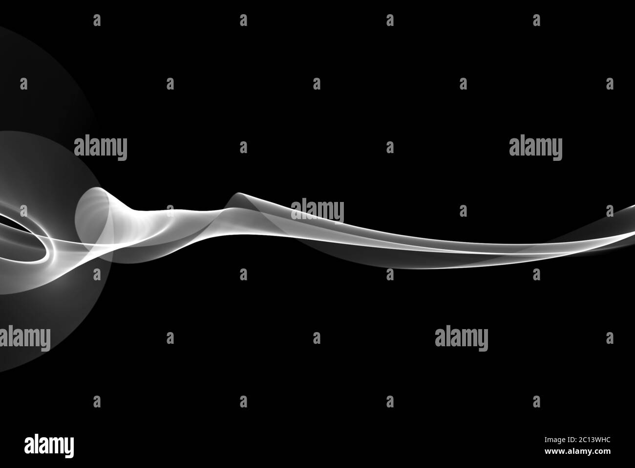 abstract white flame smoke frame over black background with copyspace ...