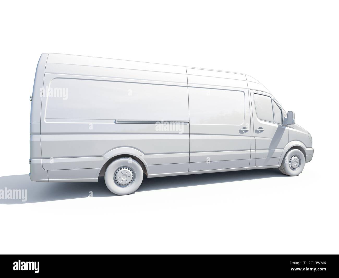 3d White Delivery Van Icon Stock Photo - Alamy